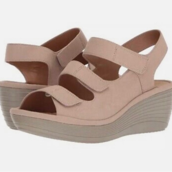 Shoes | Clarks Reedly Juno Wedge Heels | Poshmark